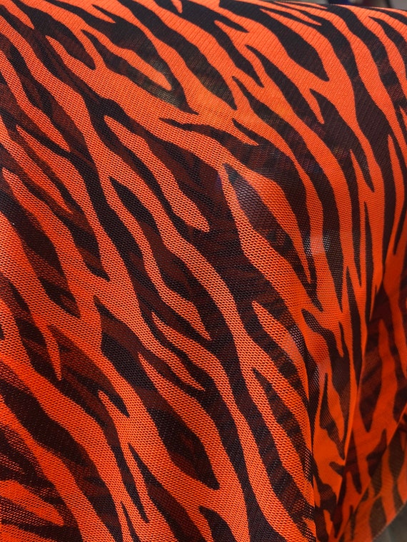 Orange And Black Zebra Print