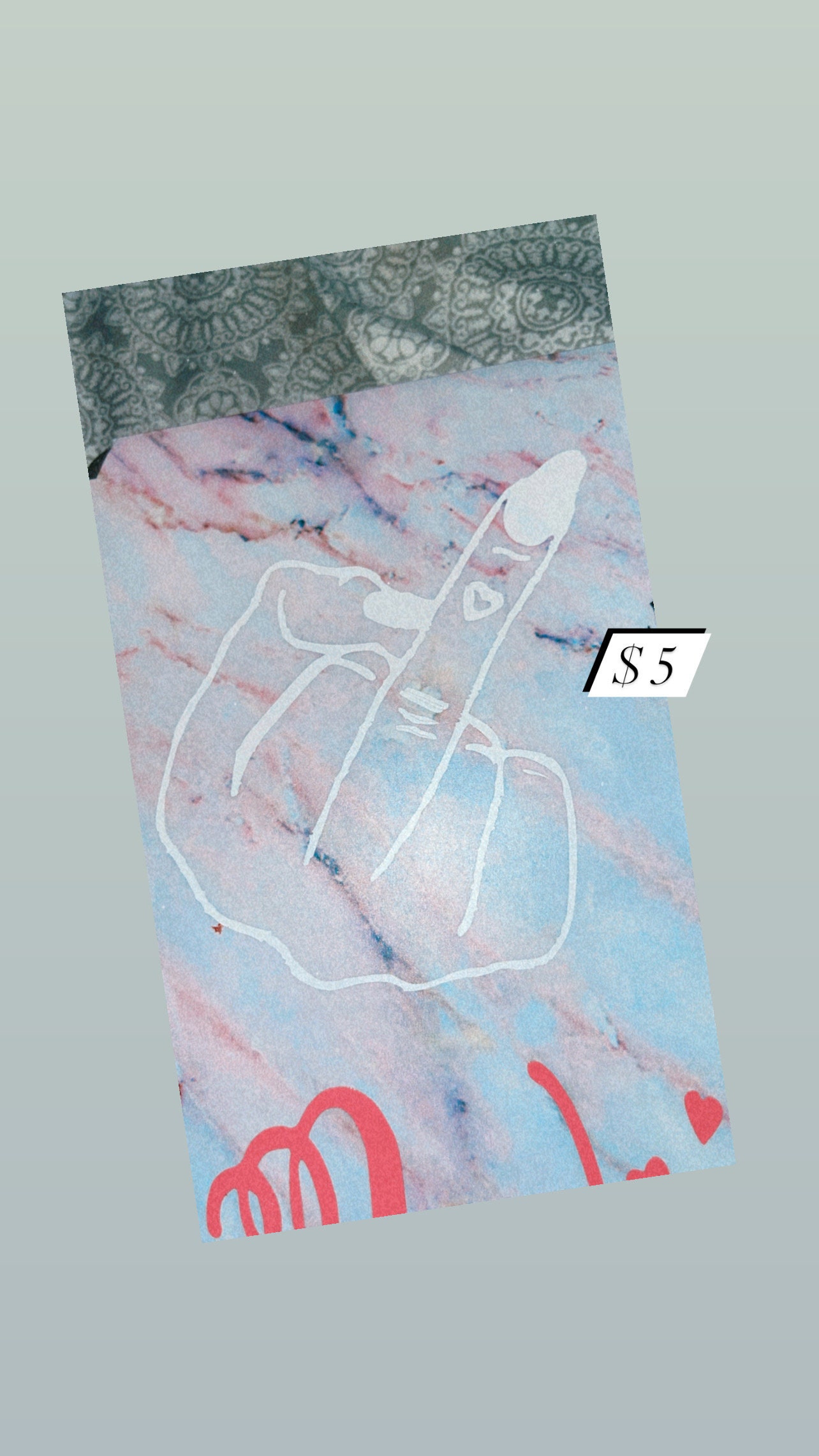 Girly Middle Finger Car Decal Sticker - Etsy