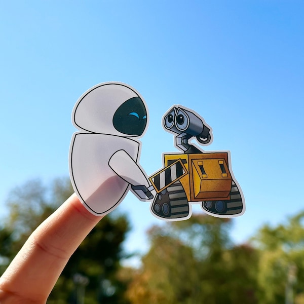 Wall E and Eva Sticker - Etsy