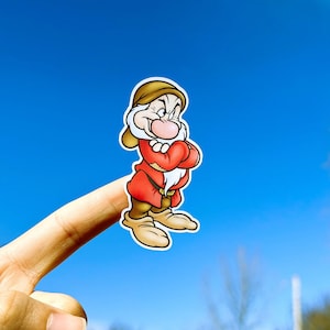Disney Snow White Seven Dwarfs Grumpy Sticker for Laptops Water Bottles ...