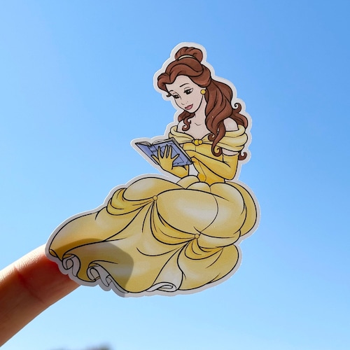 Belle Sticker Beauty and the Beast Sticker Belle Reading - Etsy