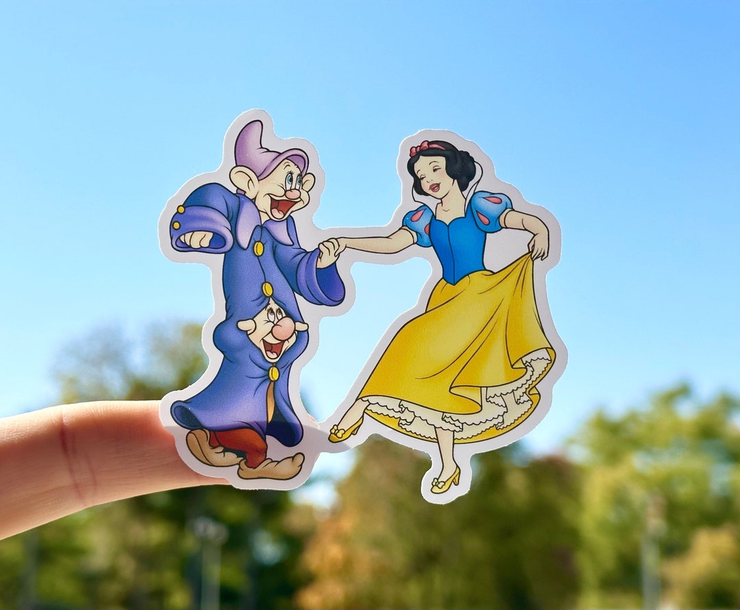 Snow White Sticker, Snow White Dwarfs Sticker, Dwarfs Sticker ...