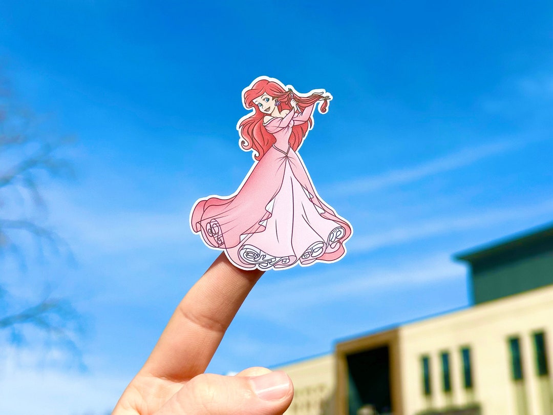 Ariel Sticker, Little Mermaid Sticker, Ariel Fork Hair Sticker, Ariel ...