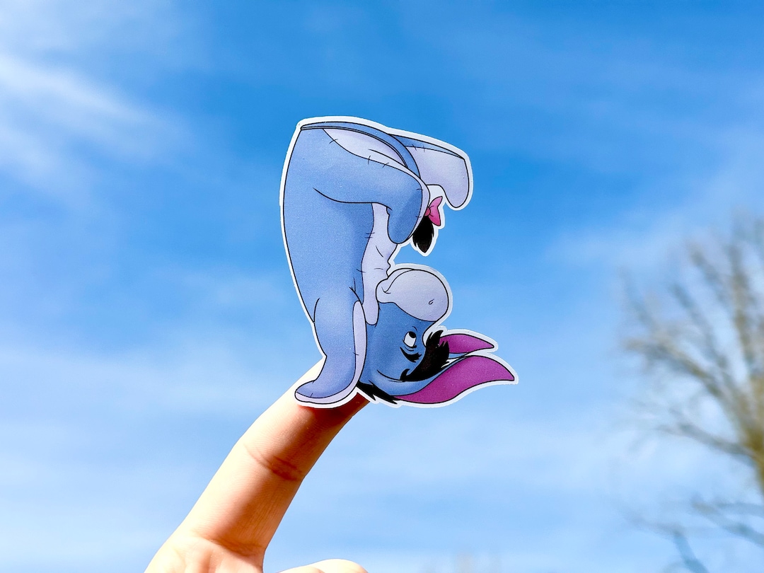Eeyore Standing on His Head Pooh Bear Disney Sticker for Laptops, Water ...