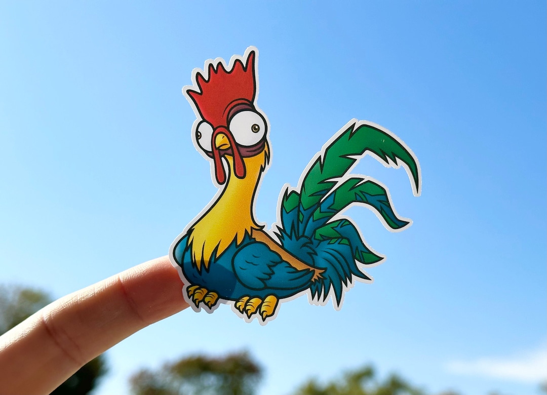 Hei Hei Chicken Sitting With Crazy Eyes From Moana Disney Sticker for ...