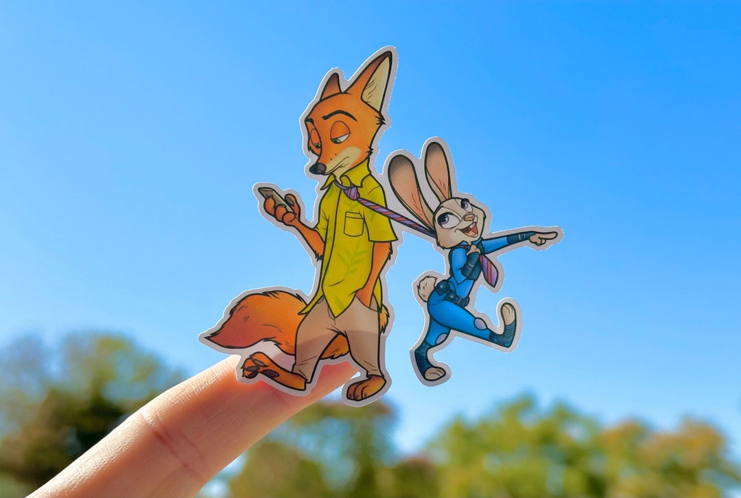 Zootopia Sticker, Judy and Nick Sticker, Disney Zootopia Sticker ...