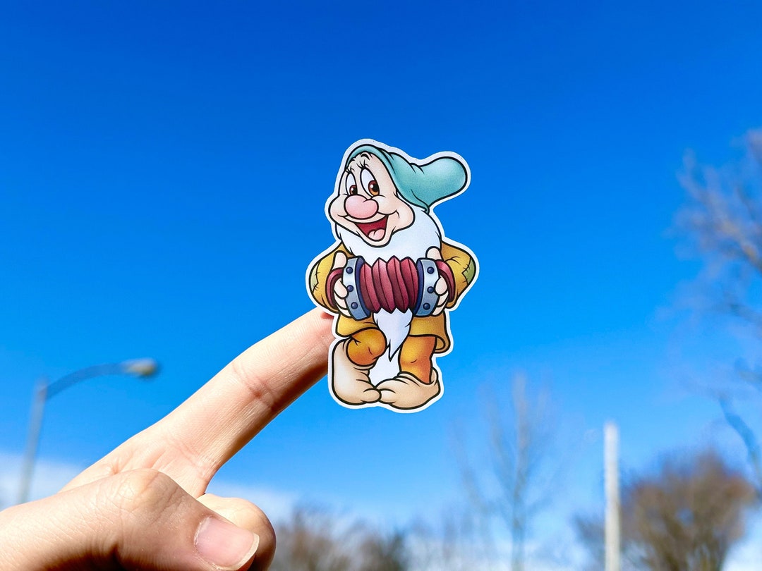 Bashful Dwarf Sticker, Disneyland Sticker, 7 Dwarfs Stickers, Disney ...