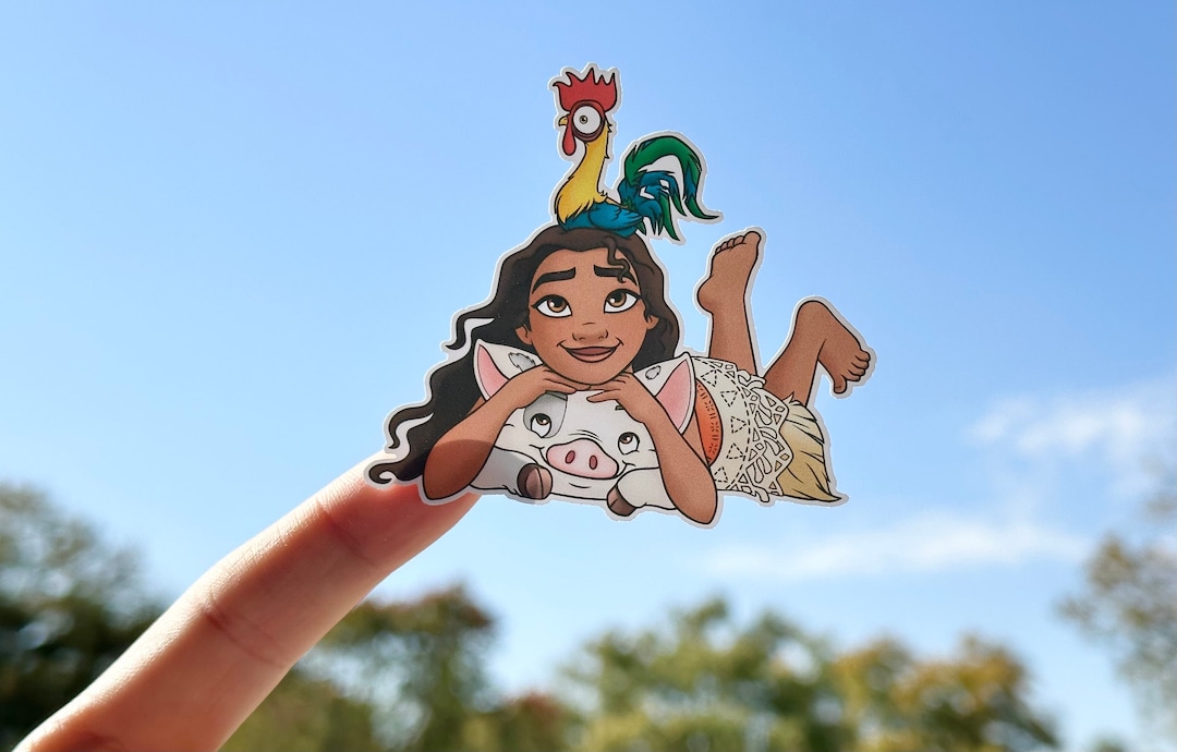 Moana Sticker Hei Hei and Pua Together Snuggling Disney Sticker for ...