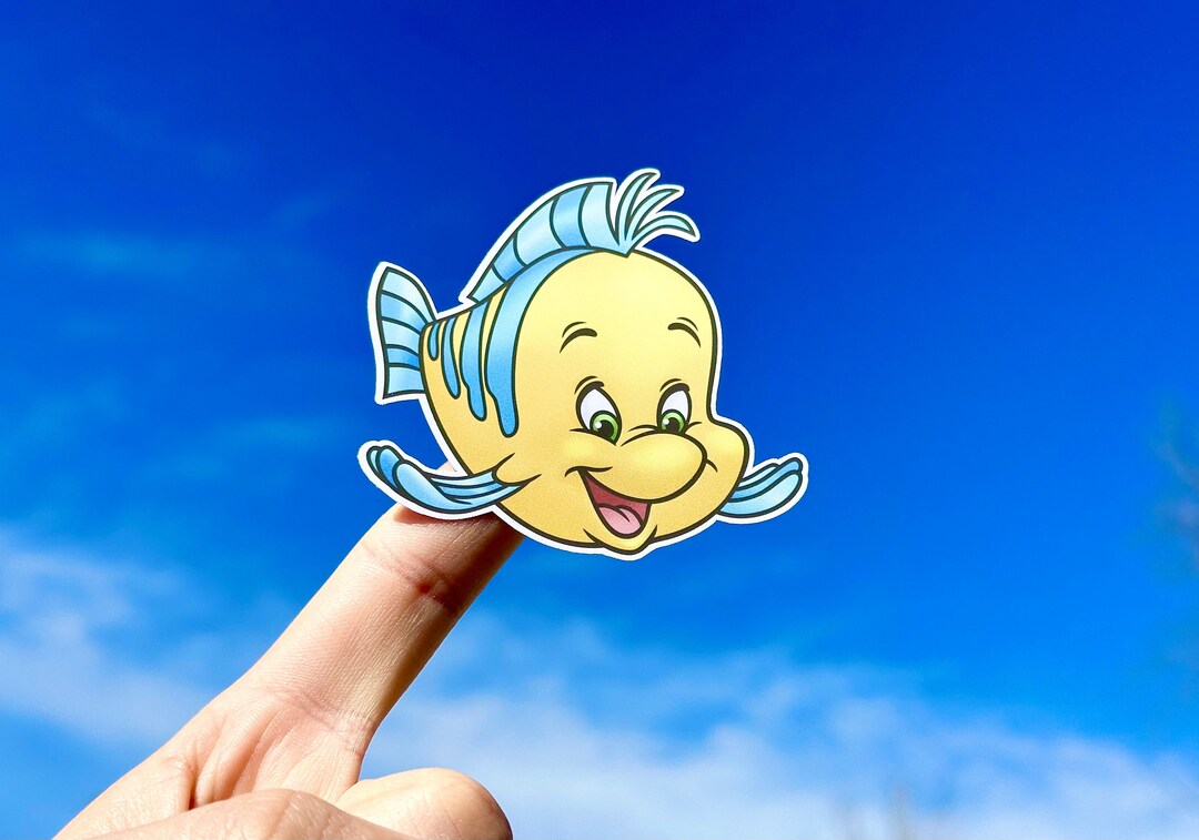 Flounder Sticker, Flounder Little Mermaid Sticker, Disneyland Sticker ...