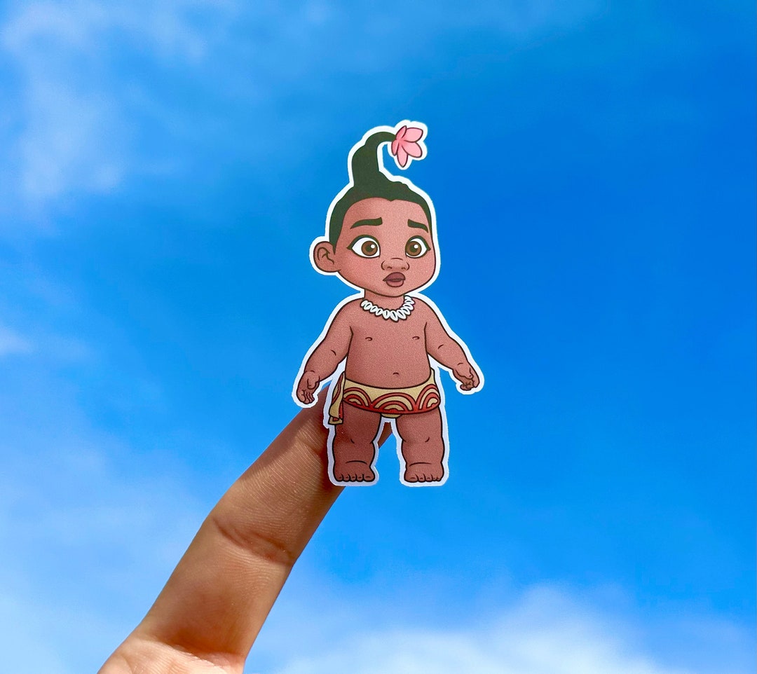 Baby Moana Sticker: Ocean Princess, Laptop Decal - Etsy