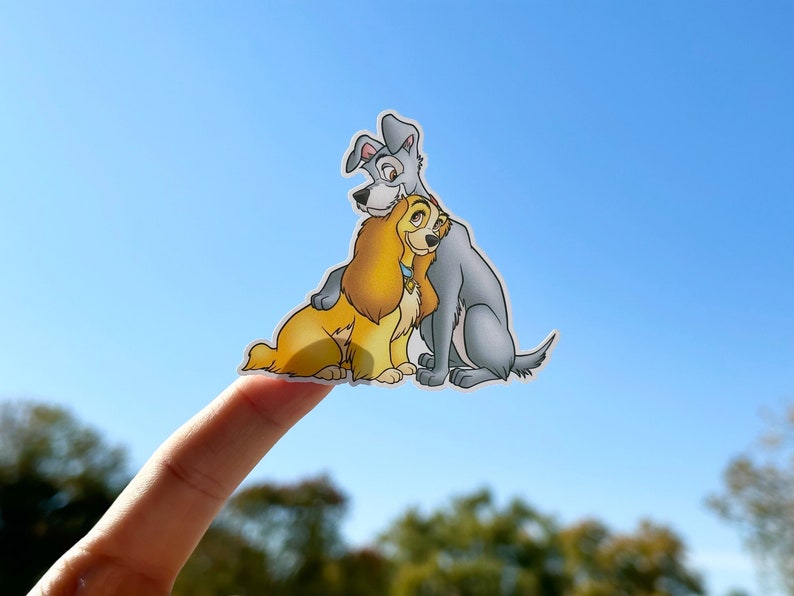 Lady and the Tramp Sticker Disney Dogs Sticker Disney Lady - Etsy
