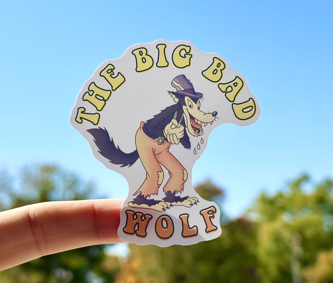 The Big Bad Wolf Sticker, Three Little Pigs Sticker, Disney Big Bad ...