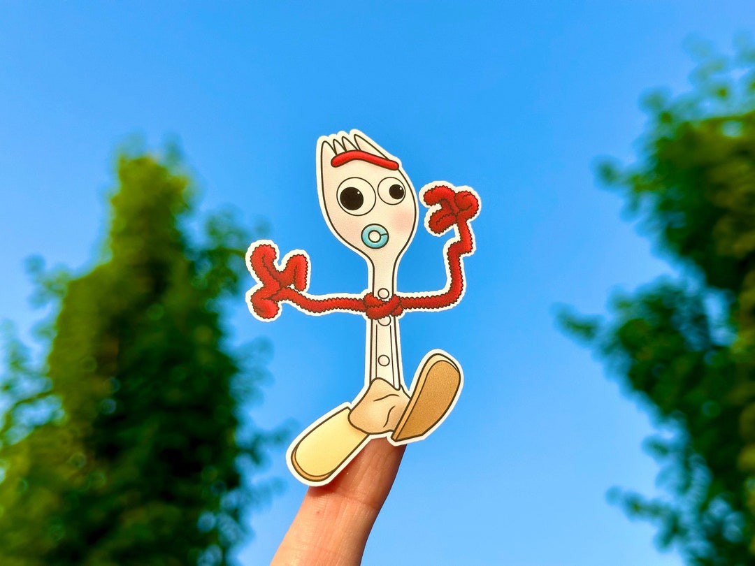 Forky Sticker, Forky Toy Story Sticker, Toy Story Sticker, Waterproof ...
