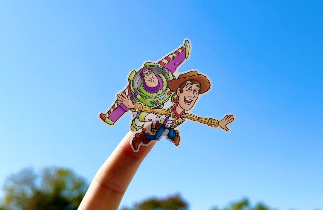 Disney Toy Story Buzz Lightyear and Woody Flying Together Sticker ...