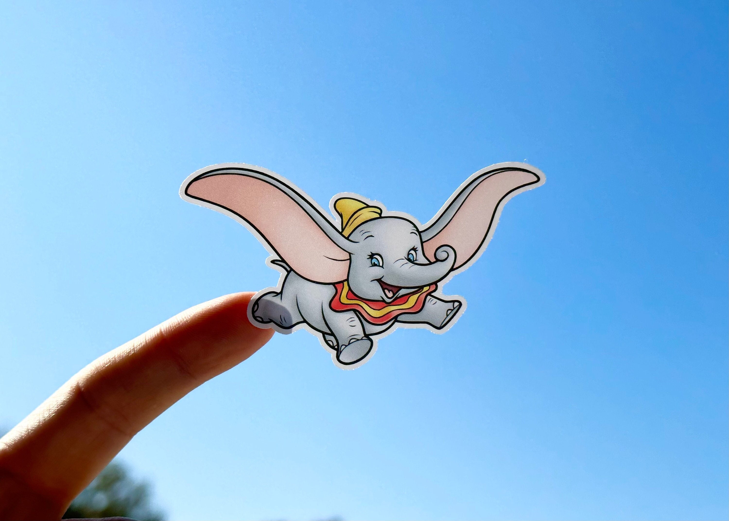 Dumbo Flying Sticker Dumbo Sticker Adorable Dumbo Sticker - Etsy