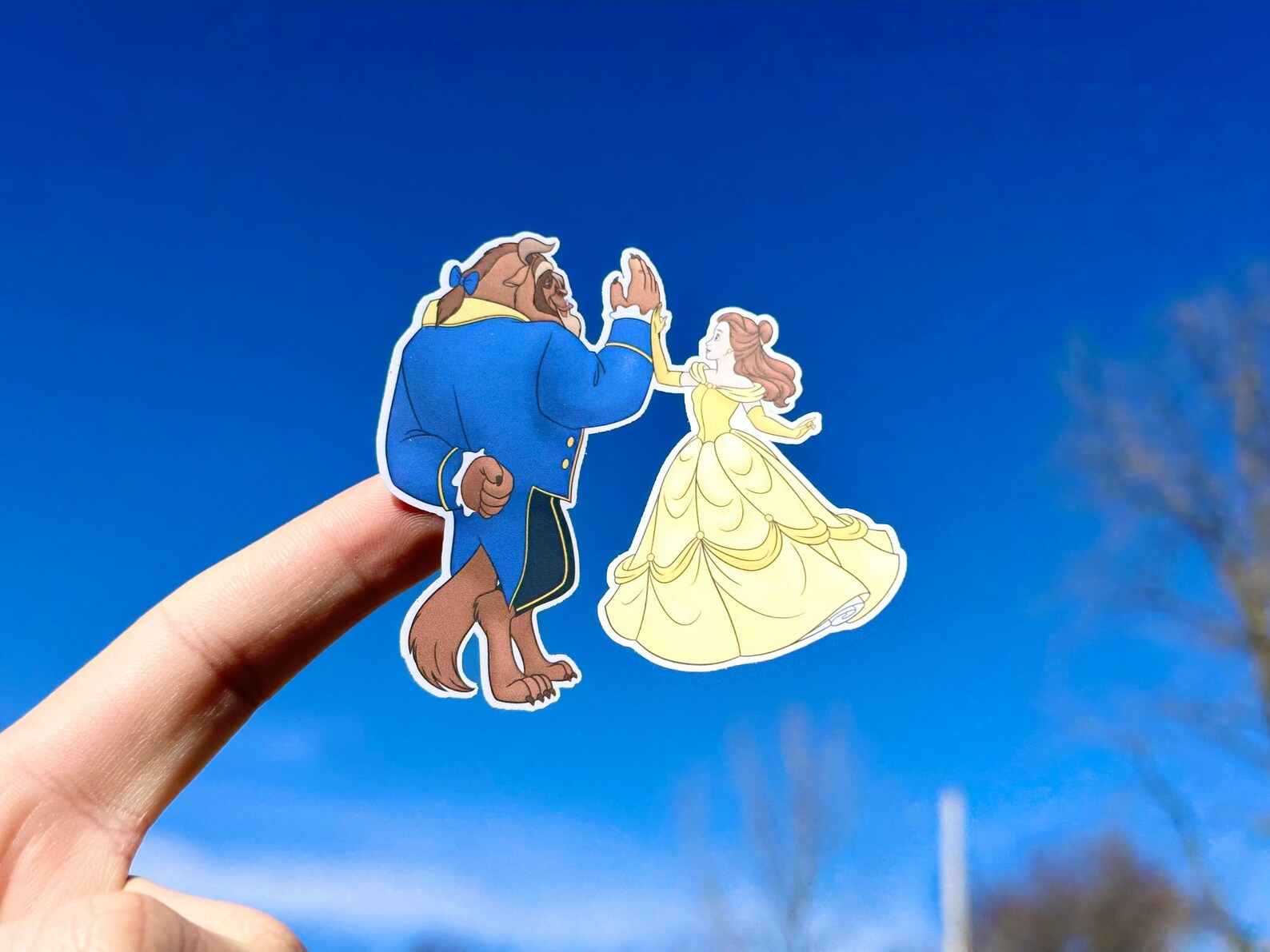 Beauty and the Beast Sticker, Disneyland Sticker, Belle and the Beast ...
