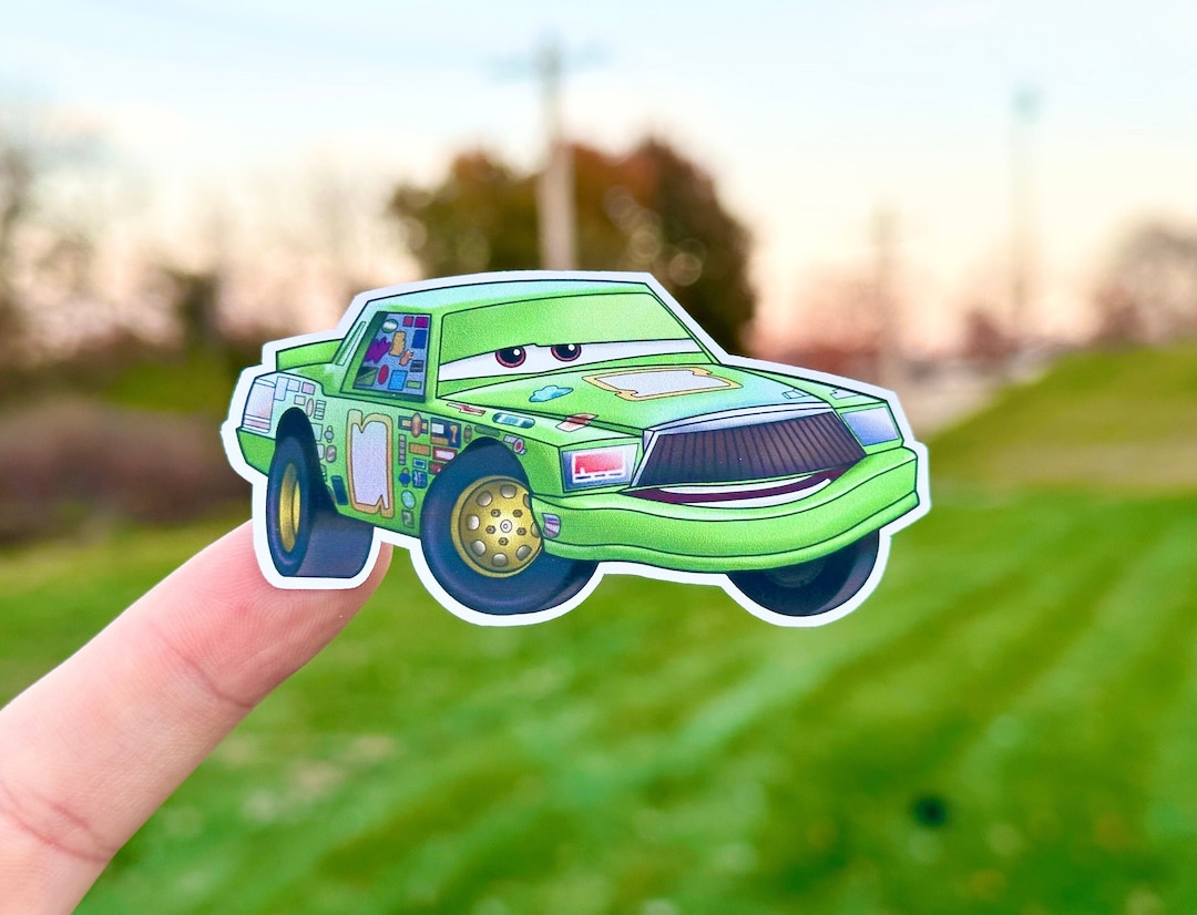 Disney Cars Chick Hicks Waterproof Matte Sticker for Water Bottles ...