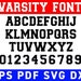 Varsity Font EPS + SVG, Dxf, Ttf, Svg Varsity Alphabet, Sports Font ...
