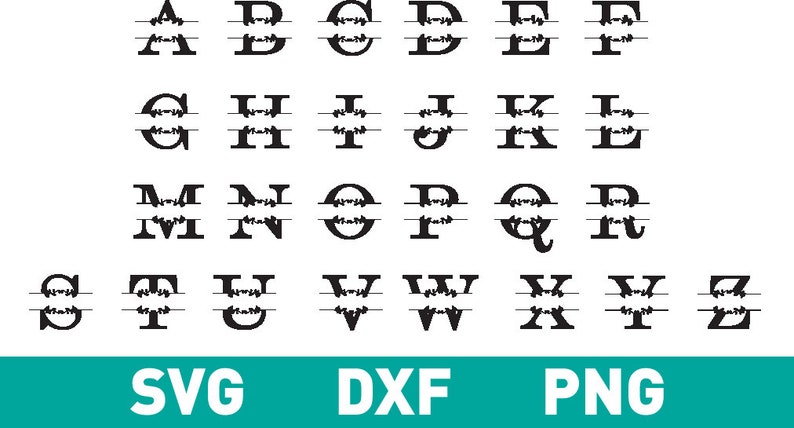 Monogram SVG Bundle 6 Monogram Font Alphabets Digital - Etsy