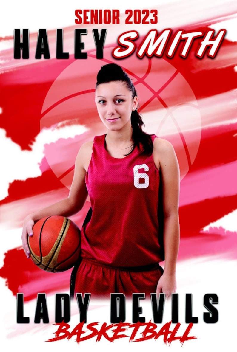 Basketball Poster Banner 5 JPEG Color Options and 1 Layered - Etsy