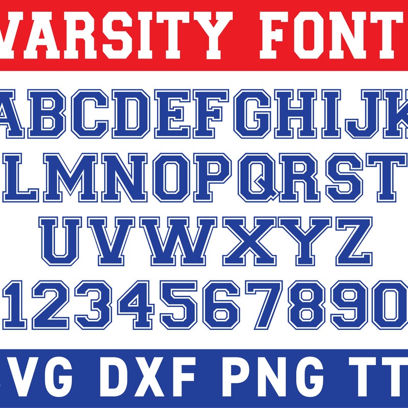 Varsity Font - Etsy