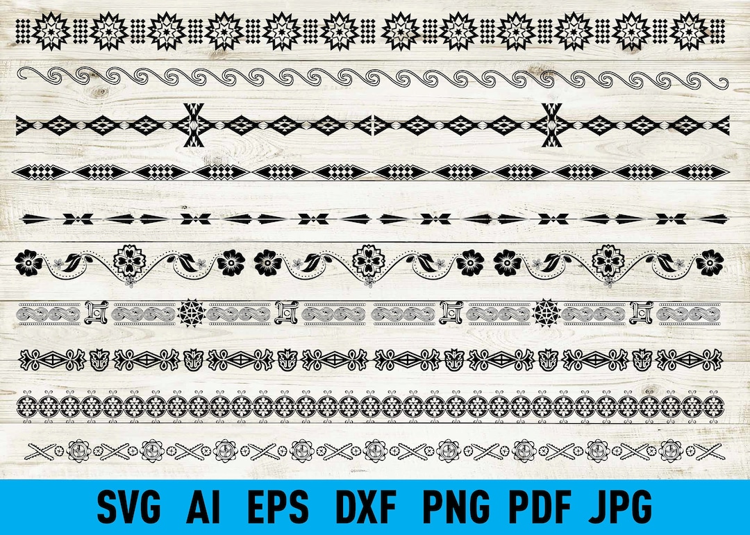 Tribal Border Package Eps, Svg, Ai, Dxf, Svg - Native American ...