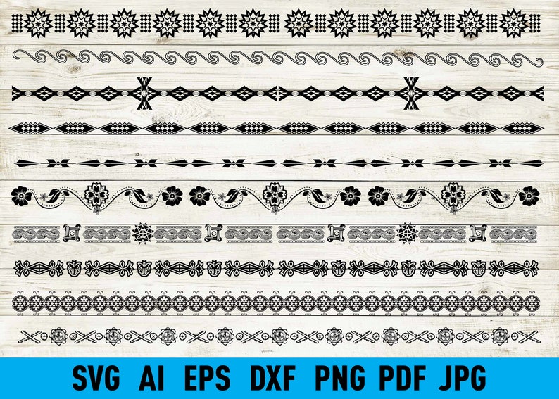 Tribal Border Package Eps, Svg, Ai, Dxf, Svg - Native American ...