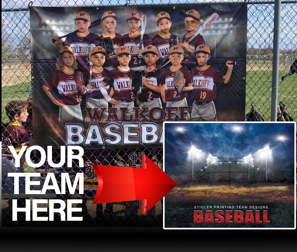 Printed Custom Designed Vinyl Baseball and Softball Banner. the Price ...