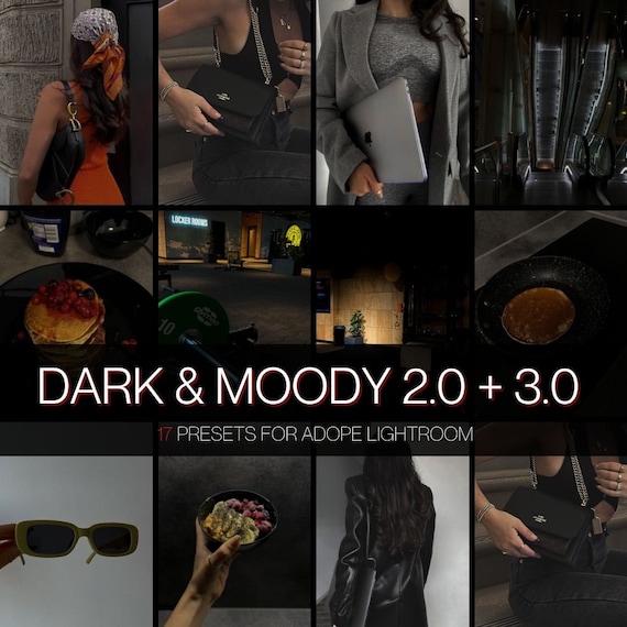 17 Dark & Moody Aesthetic Presets Lightroom Presets Moody | Etsy