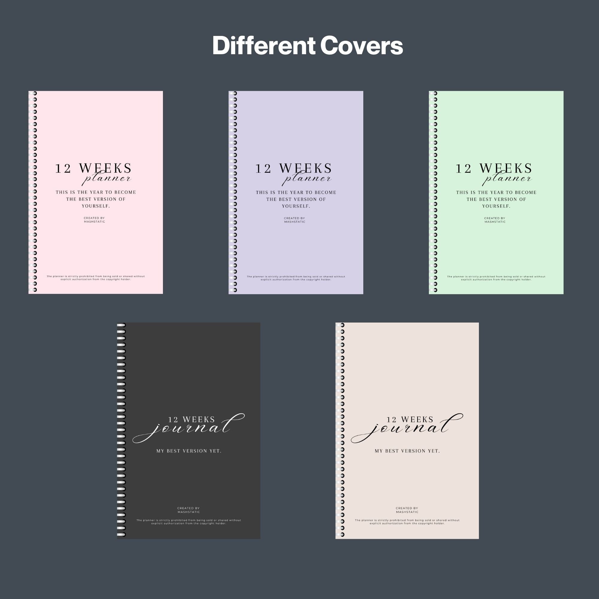 Digital 12-Week YEAR Planner | 12 Week Year-Printable Weekly Organizer ...