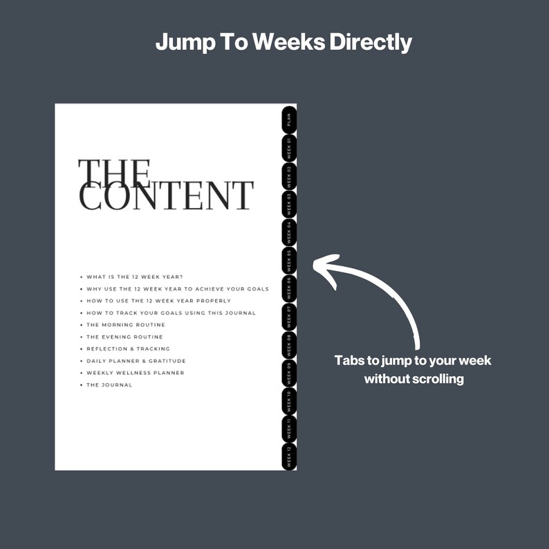 Digital 12-Week YEAR Planner | 12 Week Year-Printable Weekly Organizer ...