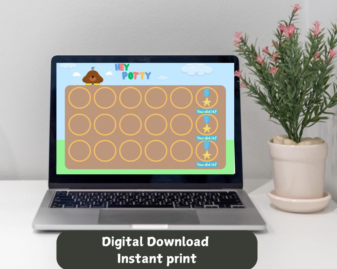 Printable Hey Duggee Potty Chart, Reward Chart for Kids, Behaviour ...
