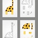 Printable Giraffe Cut and Glue, Digital File, Homeschool Decoration ...