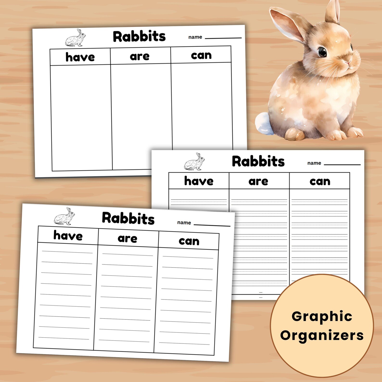 Rabbit Labeling and Writing Activities | Woodland Animal Worksheets ...