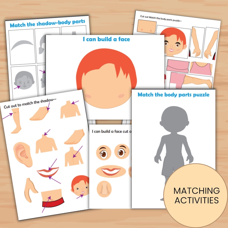 My Body Parts Busy Book | Printable Preschool Human Body Activities ...