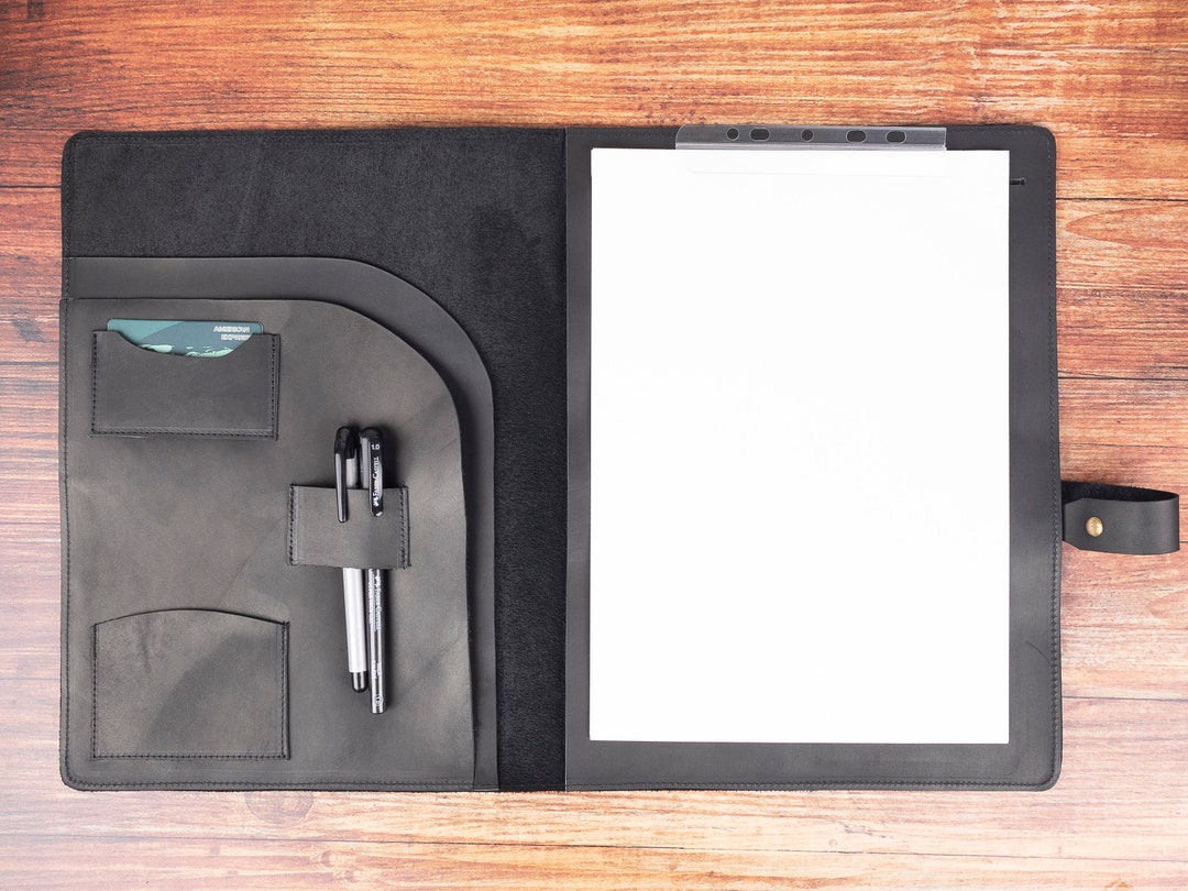 Personalized Full Grain Leather Portfolio: Handmade Travel Organizer - Etsy