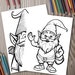 50 Cute Garden Gnomes Coloring Pages for Kids - Printable Digital ...