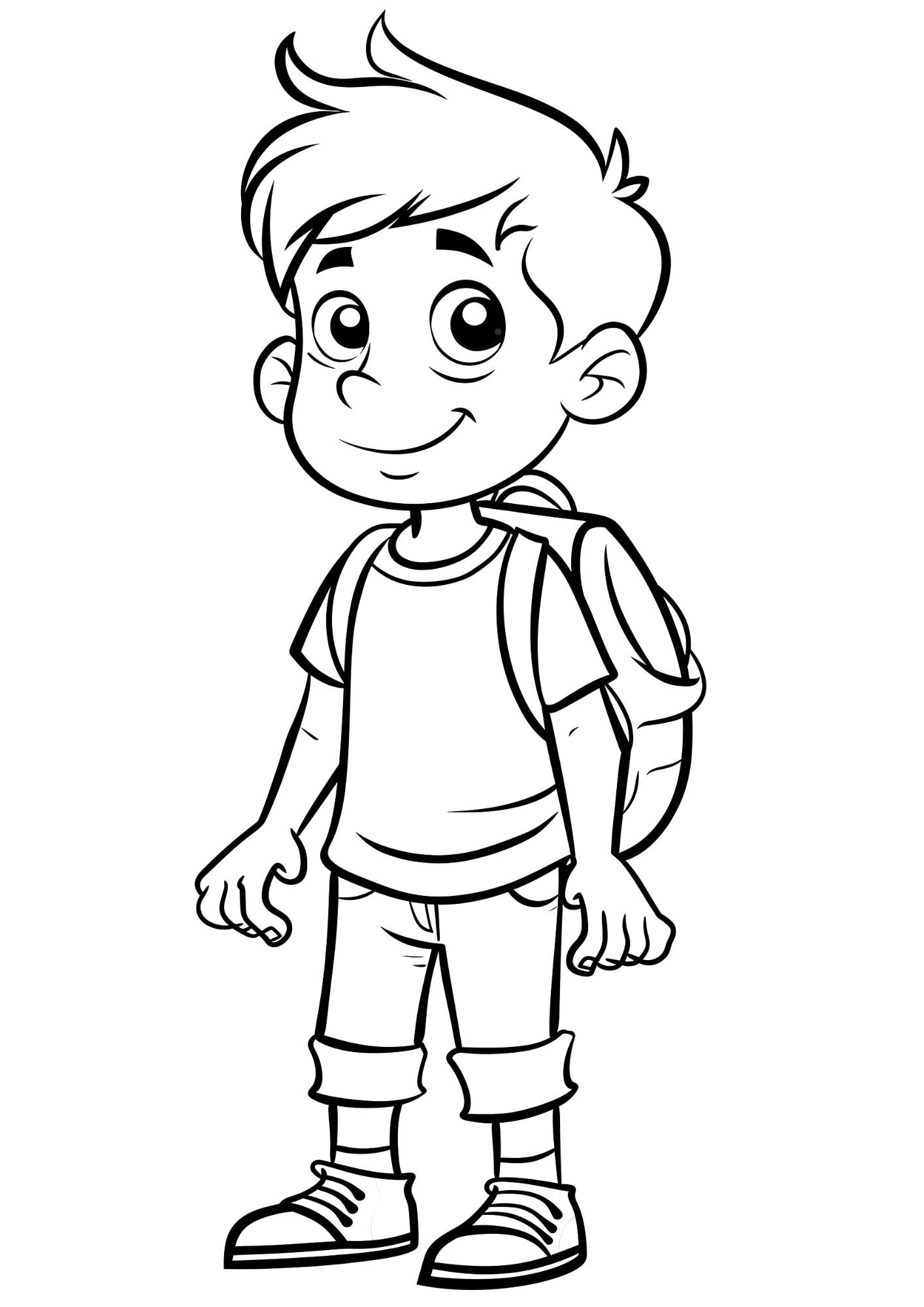 50 Cute Boy Coloring Pages for Kids - Printable Digital Download - Etsy