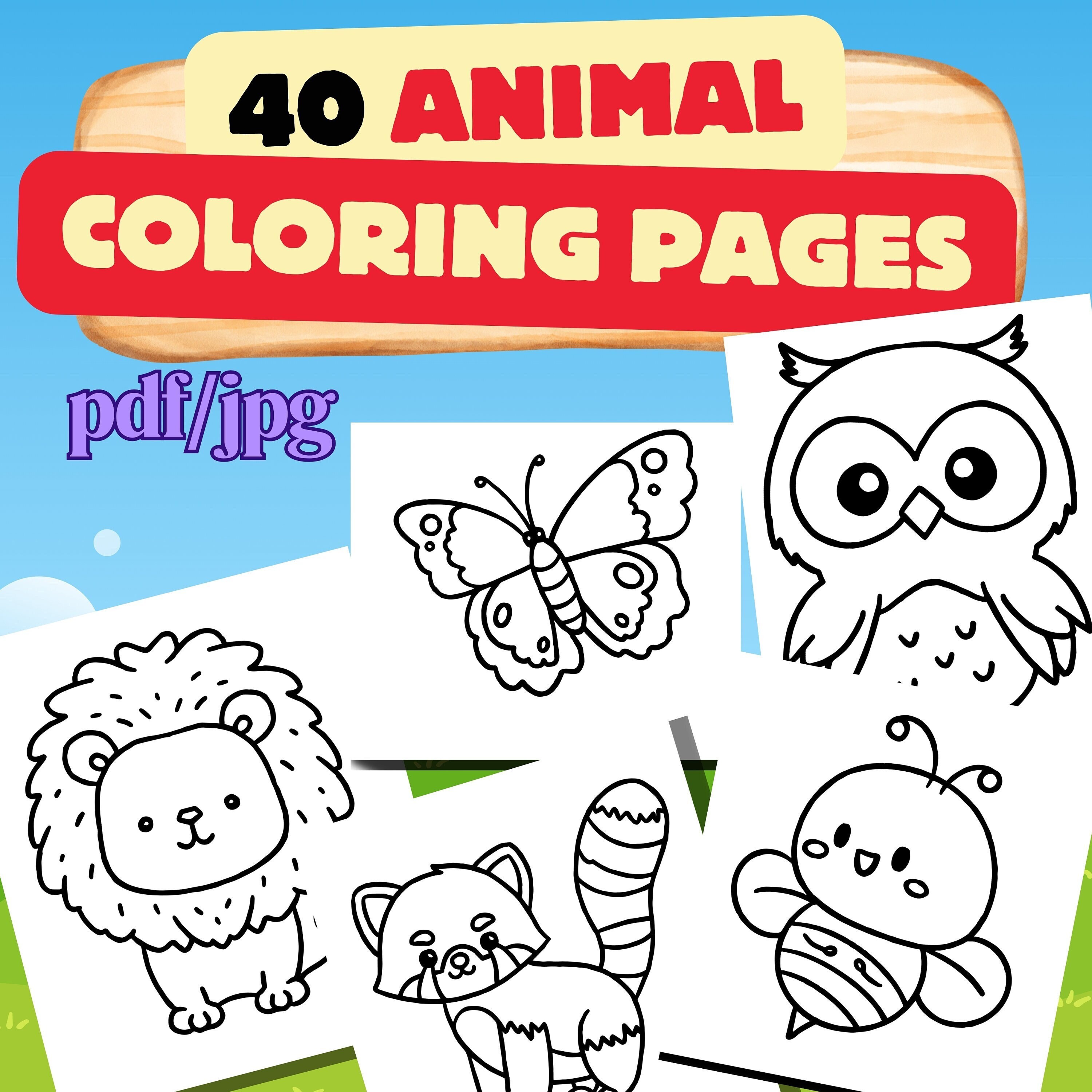 40 Printable Animals Coloring Pages for Kids, Coloring Pages for ...