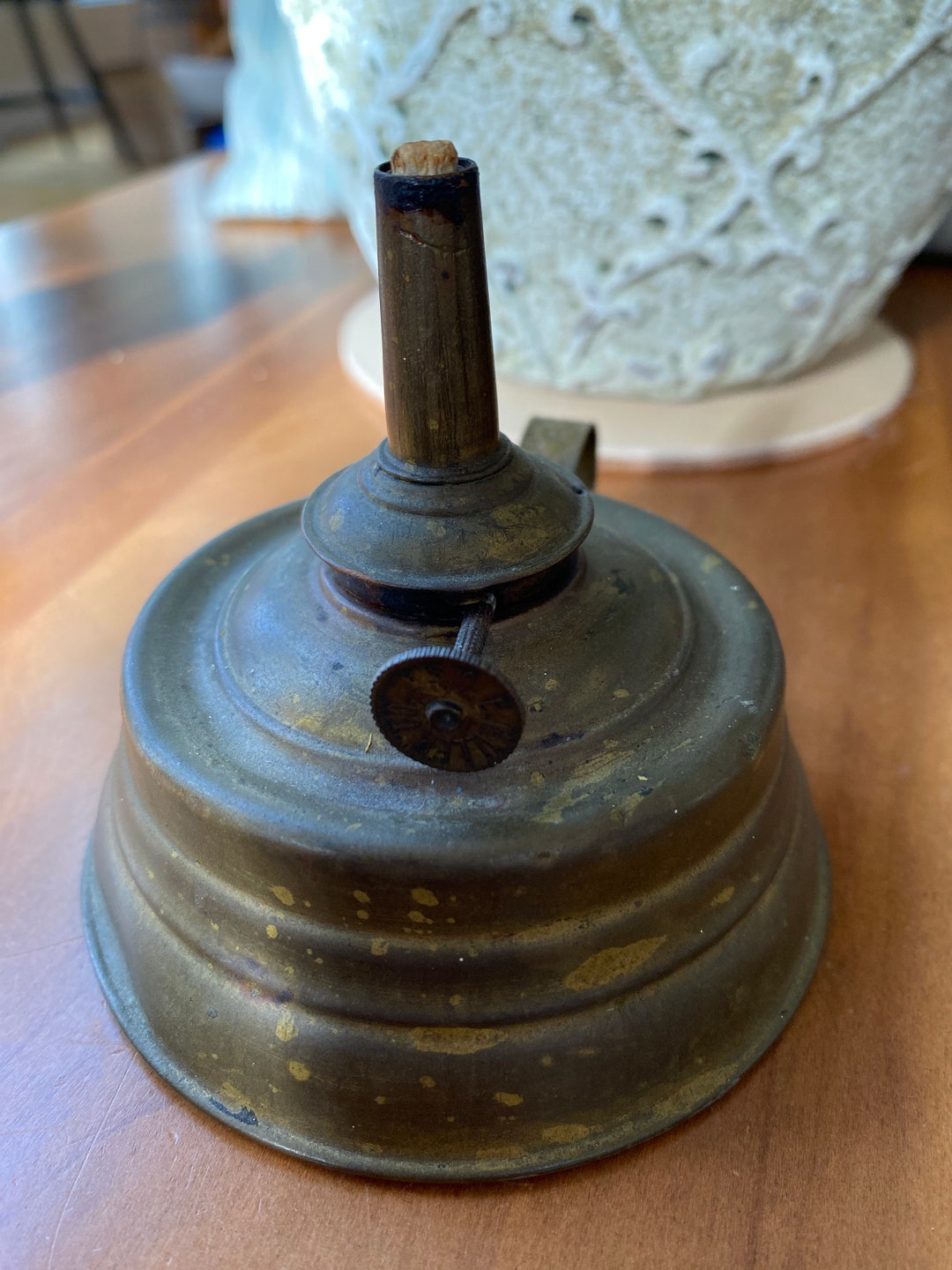 Antique Brass Oil Lamp - Etsy