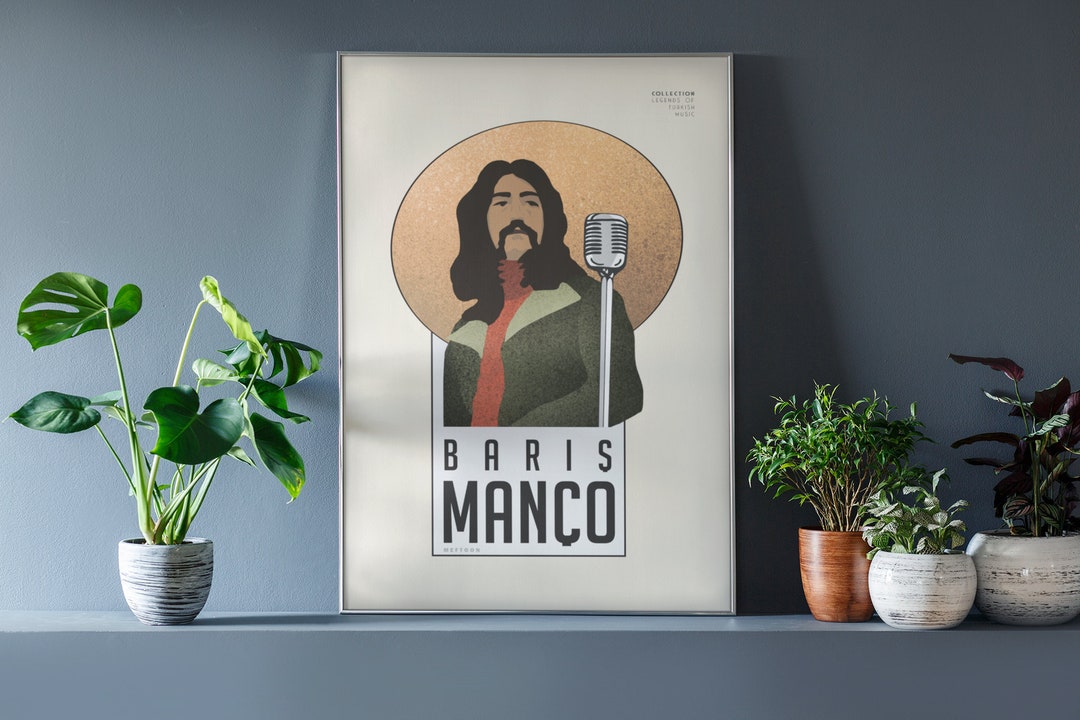 Baris Manco Poster Baris Manco Retro Artwork Turkish Legend of Music ...
