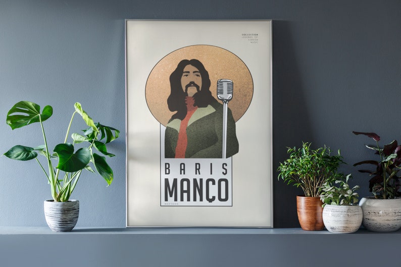 Baris Manco Poster • Baris Manco • Retro • Artwork • Turkish Legend of ...