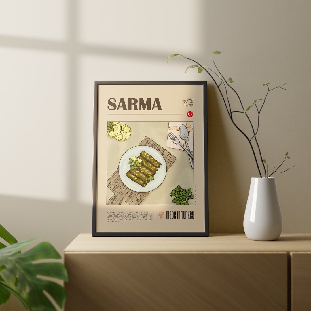 Modern Sarma Kitchen Poster • Sarma Art Print • Sarma • Minimalist ...