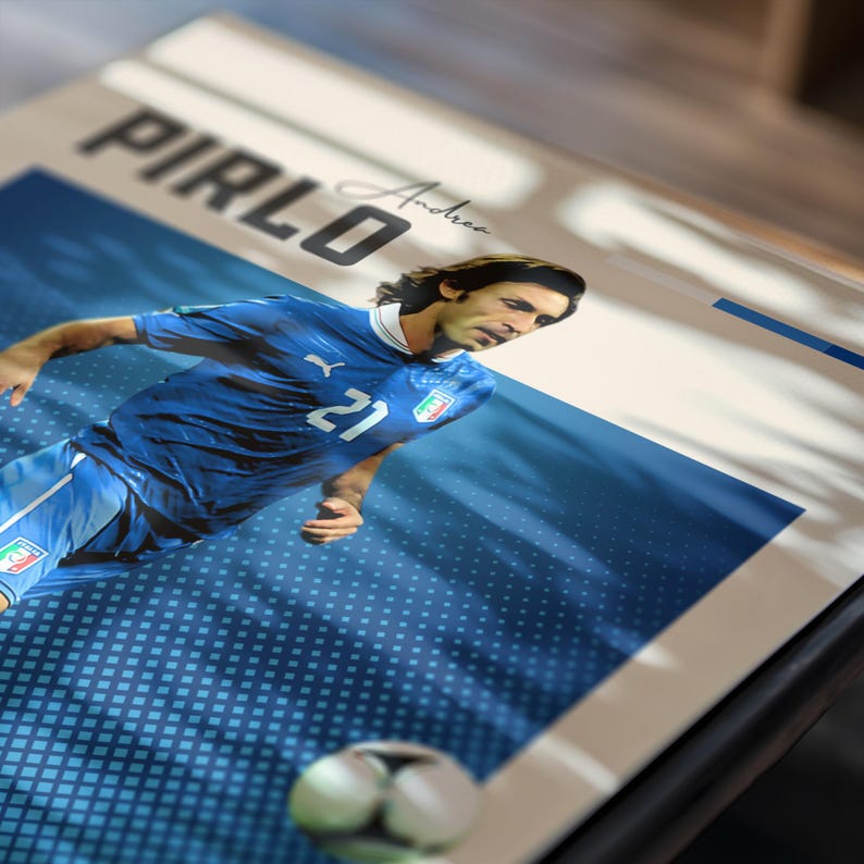 Retro Vibes Poster of Andrea Pirlo | Italian Legend | A3 & A4 Sizes ...
