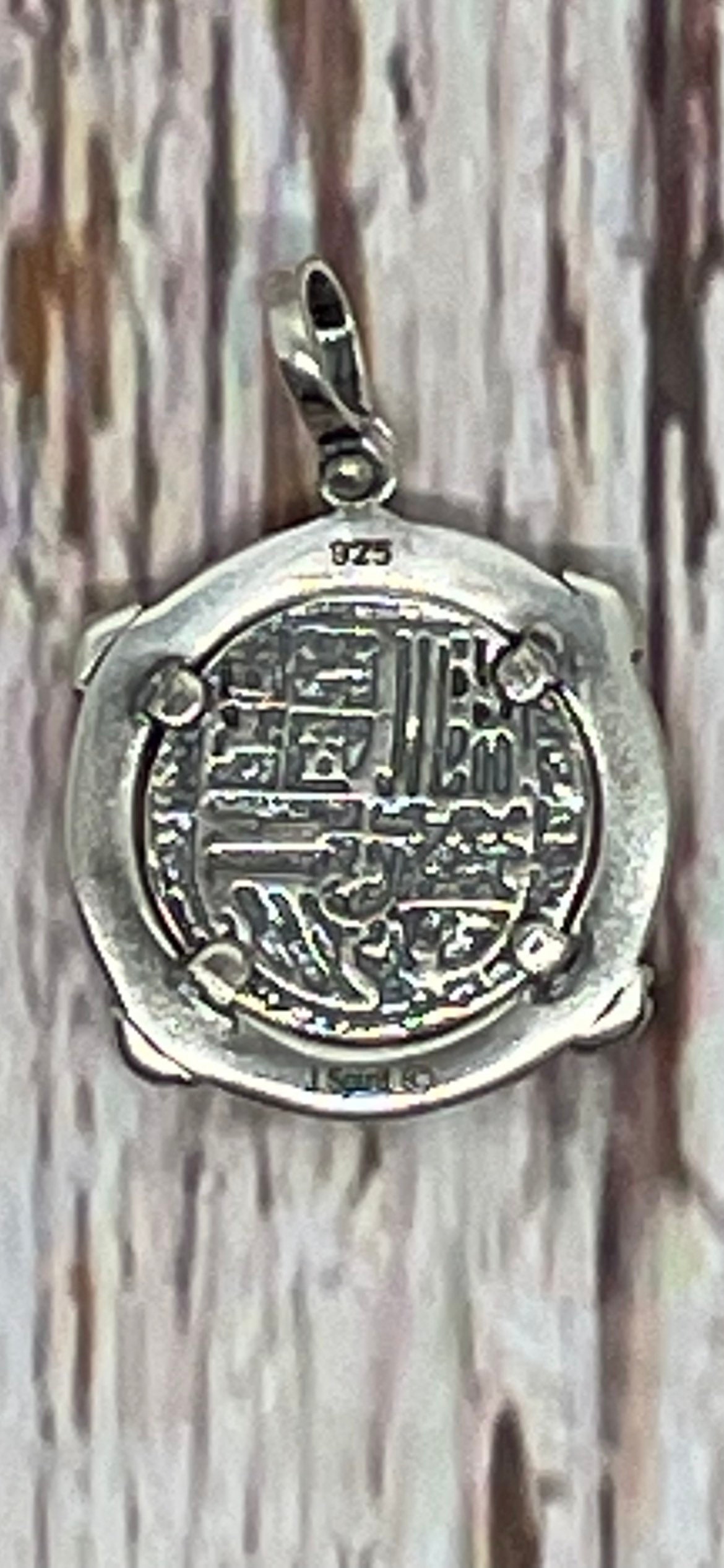 ATOCHA 1622 Silver Coin , With Hand Cut Garnets . - Etsy