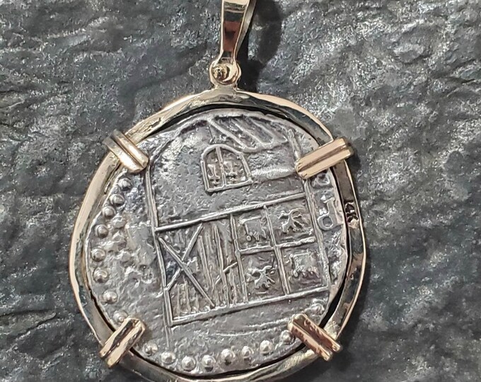 ATOCHA Silver Coin, With 15ky Pure Solid Gold Bezel - Etsy