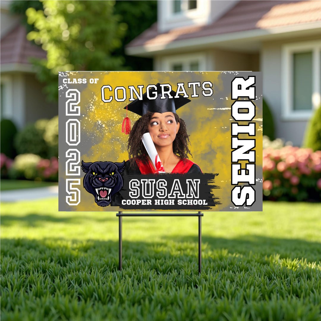 Personalized Graduation Yard Sign Custom Senior Announcement Class of ...