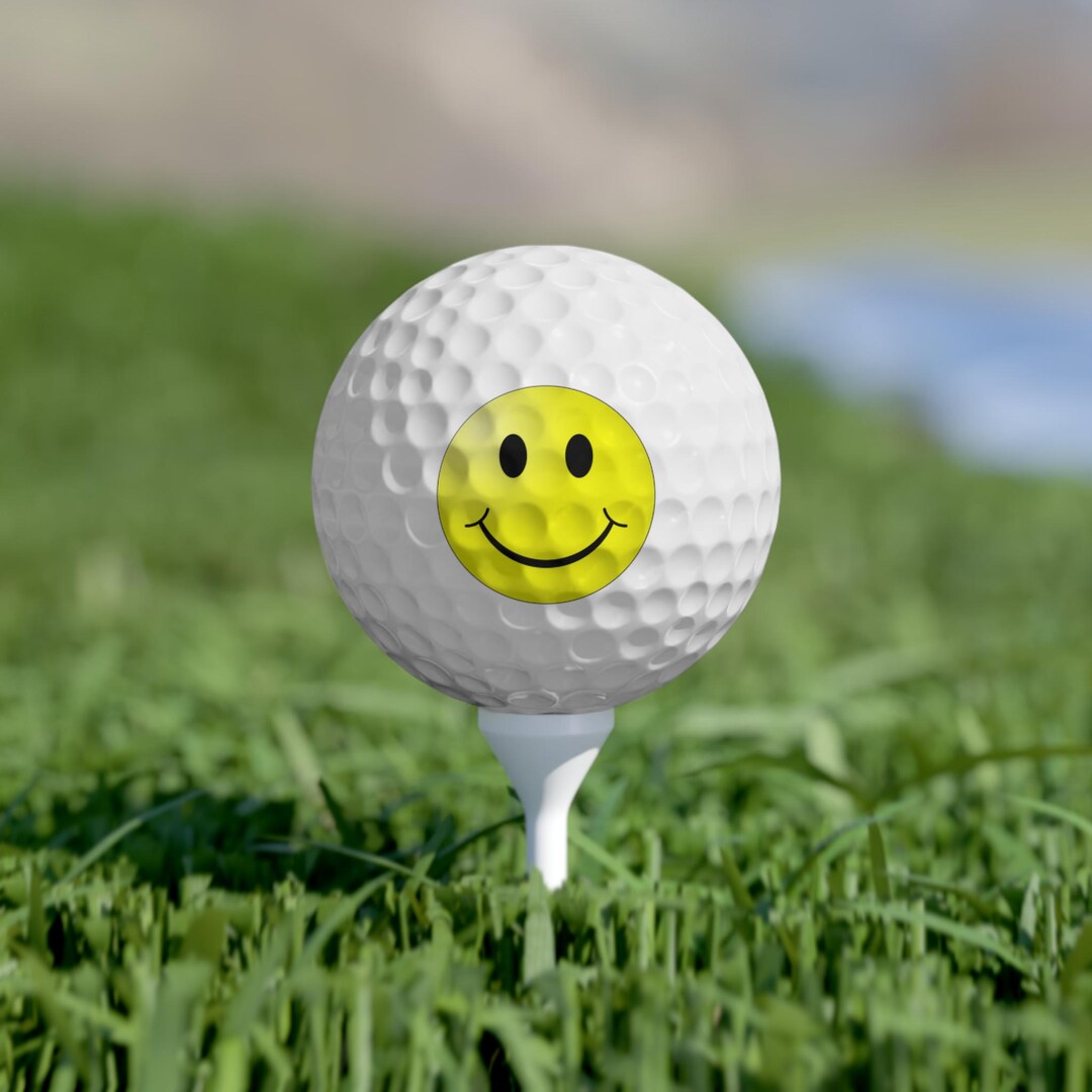 Smiley Face Golf Ball Set, Novelty Golf Accessories, Pack of 6 - Etsy