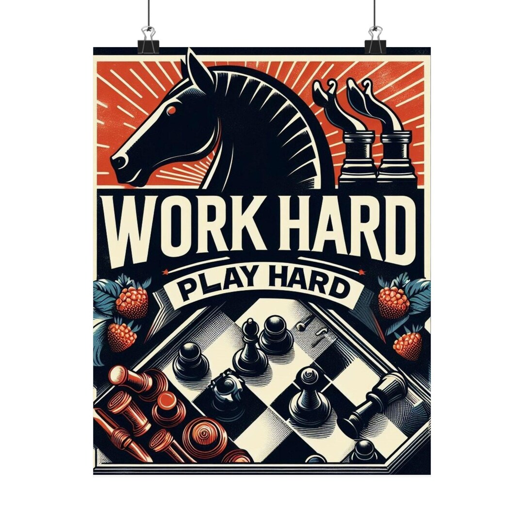 Gamer Poster - Work Hard, Play Hard #1 - Matte Vertical Posters - Etsy ...