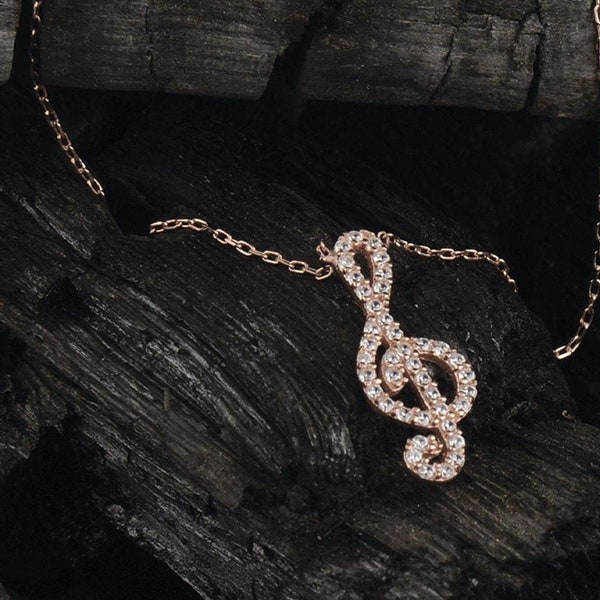 Cross With Treble Clef Necklace - Etsy
